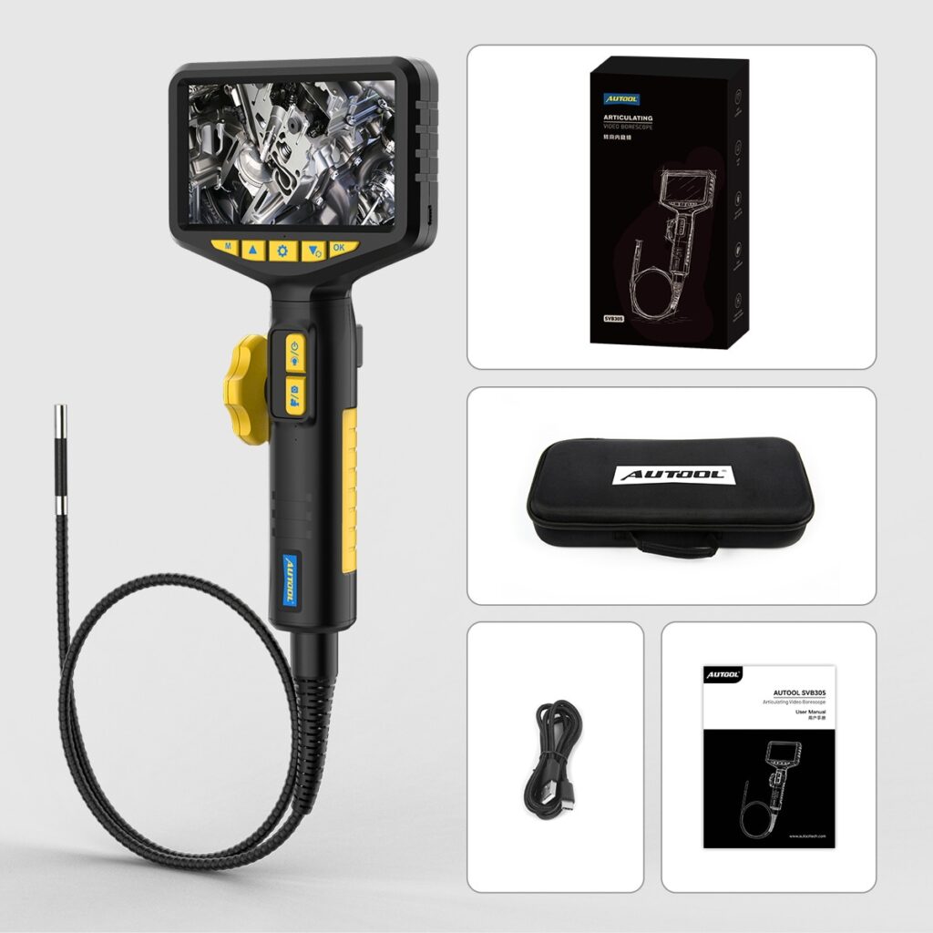 AUTOOL SVB305 Articulate Car Industrial Endoscope Automotive Inspection ...