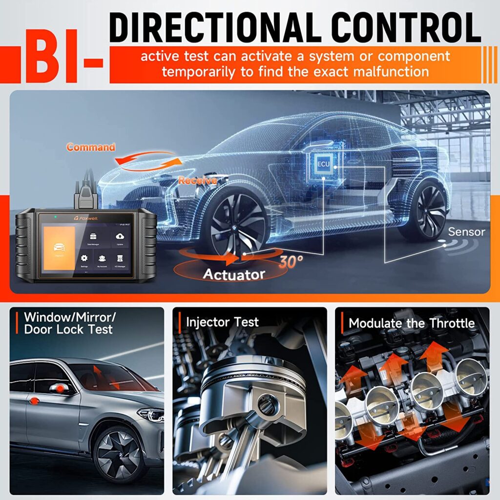 FOXWELL NT710 OBD2 Diagnostic Scan Tool Car Code Reader ECU Coding Full ...