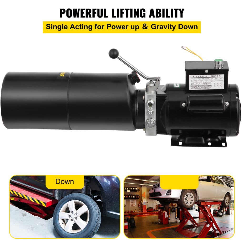 VEVOR Car Lift Hydraulic Pump with 10L Tank Single Phase 220V 110V ...